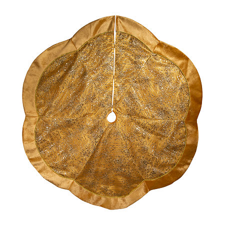 Click here for Kurt Adler 60in Gold Velvet And Glitter Indoor Tre... prices