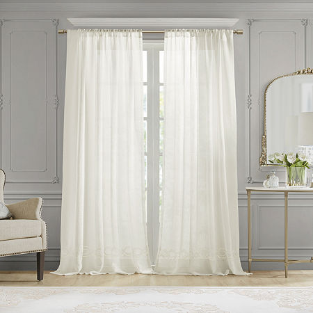 Click here for Croscill Cornelli Embroidery Rod Pocket Sheer Sing... prices