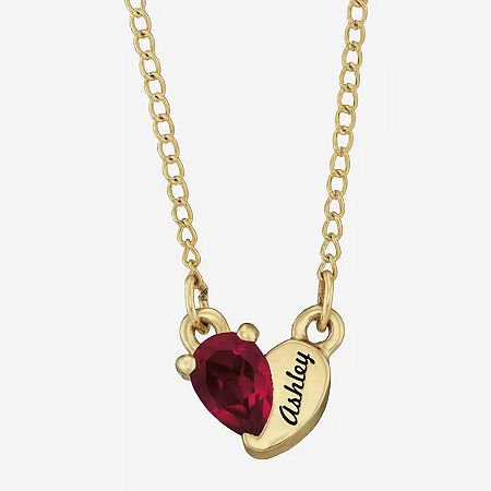 Click here for Personalized Girls Heart Birthstone Pendant Neckla... prices