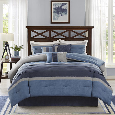 Click here for Madison Park Collins Faux-Suede 7-Pc. Comforter Se... prices