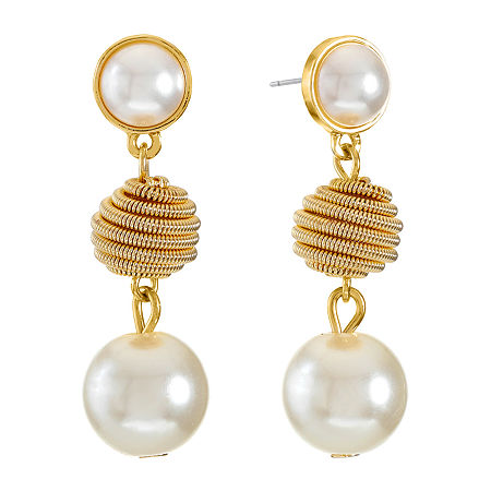 Click here for Monet Jewelry Womens Simulated Pearl Hypoallergeni... prices