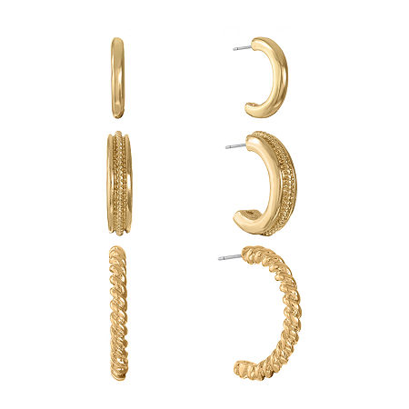 Click here for Monet Jewelry Gold Tone Womens Hypoallergenic 3 Pa... prices