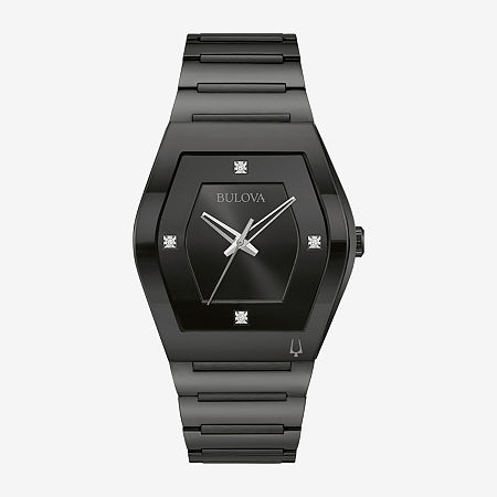 Click here for Bulova Modern Gemini Mens Diamond Accent Black Sta... prices