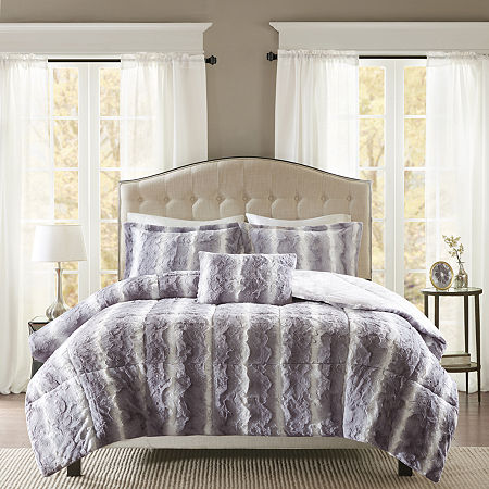 Click here for Madison Park Zuri Faux-Fur 4-Pc. Comforter Set  Ki... prices