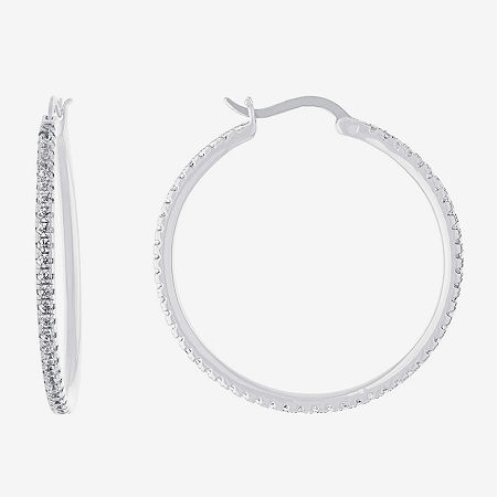 Click here for Sparkle Allure Womens Cubic Zirconia 36mm Hoop Ear... prices