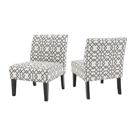 Click here for Kassi 2-pc. Upholstered Slipper Chair  One Size  G... prices