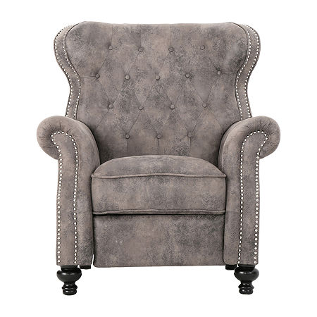 Click here for Walder Tufted Roll-Arm Recliner  One Size  Gray prices