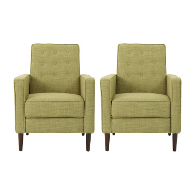 Mervynn Tufted Track-Arm Recliner, Color: Muted Green - JCPenney