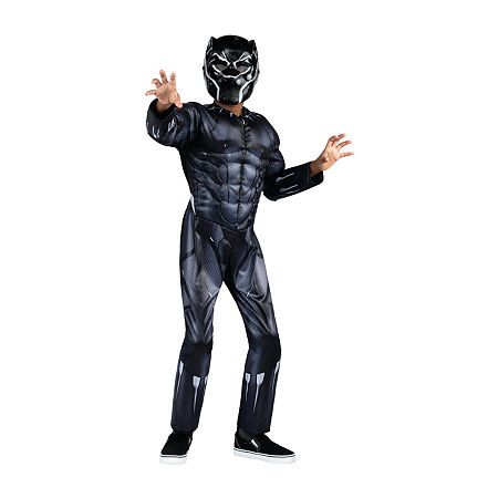 Little & Big Kid Boys Qualux Avengers Black Panther Marvel Costume  Medium  Black
