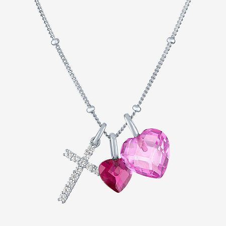 Click here for Womens Lab Created Pink Sapphire Sterling Silver C... prices