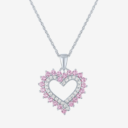 Click here for Womens Lab Created Pink Sapphire Sterling Silver R... prices