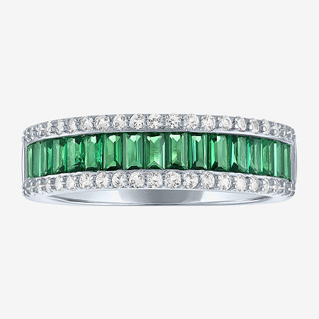 Click here for Womens Lab Created Gemstone Sterling Silver Band... prices