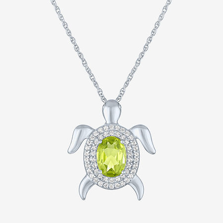 Click here for Turtle Womens Genuine Green Peridot Sterling Silve... prices