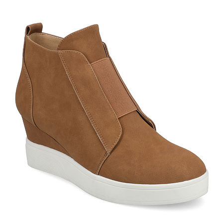 Click here for Journee Collection Womens Clara Wedge Sneaker  8 1... prices