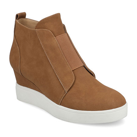 Click here for Journee Collection Womens Clara Wedge Sneaker  8 1... prices