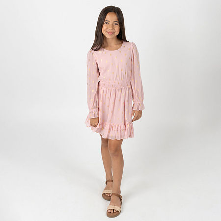 Click here for Rare Editions Big Kid Girls Long Sleeve A-Line Dre... prices