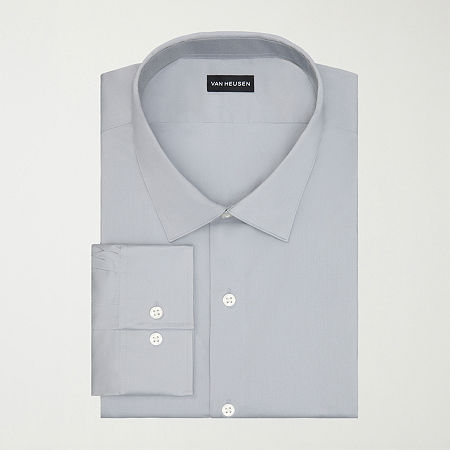 Van Heusen Big Mens Ultra Wrinkle Free Solid Dress Shirt - Grey Mist