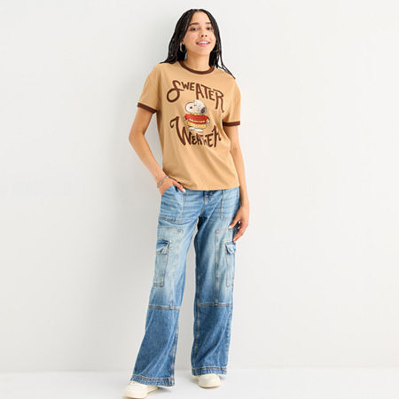 Click here for Womens Crew Neck Short Sleeve Regular Fit Peanuts... prices