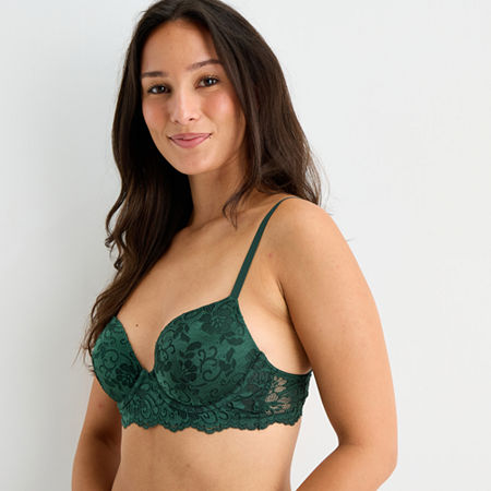 Click here for Arizona Body Holiday Lace Lightly Lined Demi Bra... prices