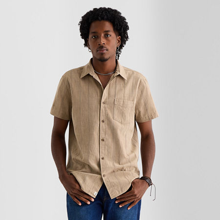 Click here for mutual weave Mens Short Sleeve Regular Fit Button-... prices