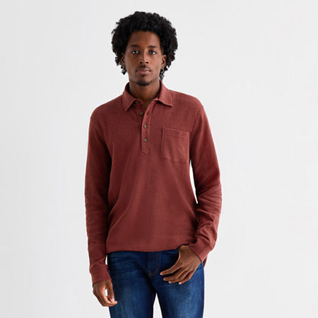 Click here for mutual weave Mens Regular Fit Long Sleeve Polo Shi... prices