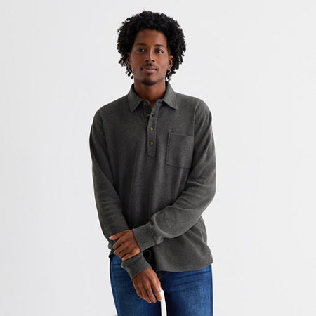 Click here for mutual weave Mens Regular Fit Long Sleeve Polo Shi... prices