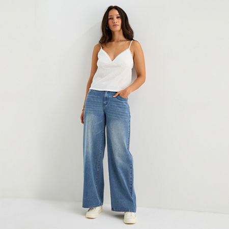 Click here for Forever 21 Juniors Womens Low Rise Wide Leg Jean... prices