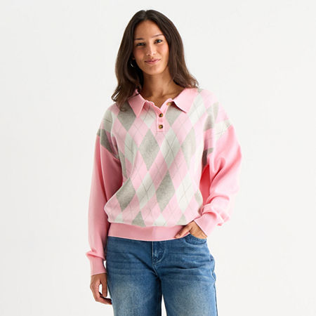 Click here for Forever 21 Juniors Womens Long Sleeve Argyle Pullo... prices