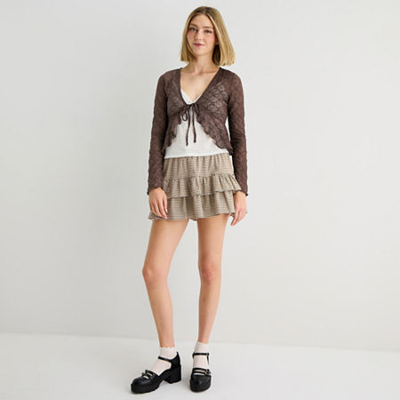 Click here for Forever 21 Womens Split Tie Neck Long Sleeve Junio... prices