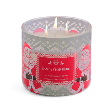 Click here for Distant Lands Santa Stop Here 3-Wick Scented Jar C... prices