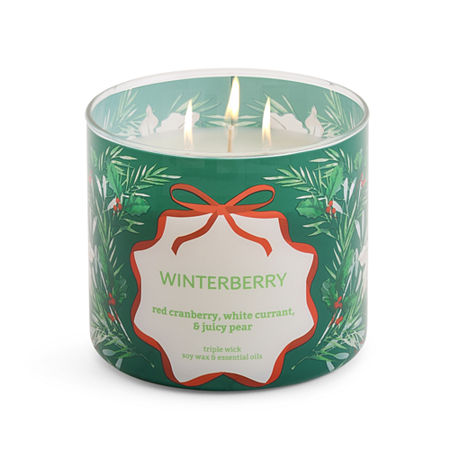 Click here for Distant Lands Winterberry 3-Wick Scented Jar Candl... prices