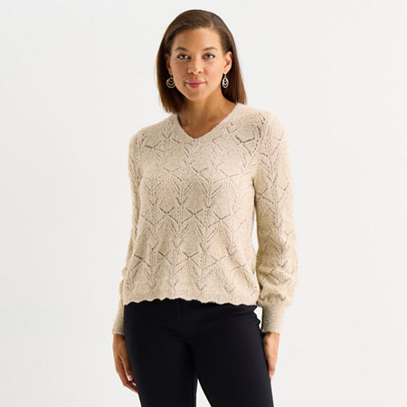 Click here for Liz Claiborne Womens V Neck Long Sleeve Pullover S... prices