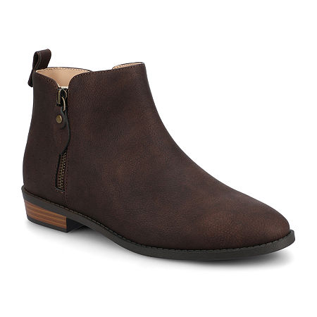Click here for Journee Collection Womens Ellis Stacked Heel Booti... prices