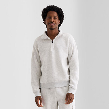 Click here for Xersion Quick Dry Cotton Blend Fleece Mens Mock Ne... prices