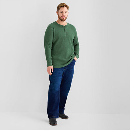 Click here for St. Johns Bay Waffle Mens Henley Neck Long Sleeve... prices