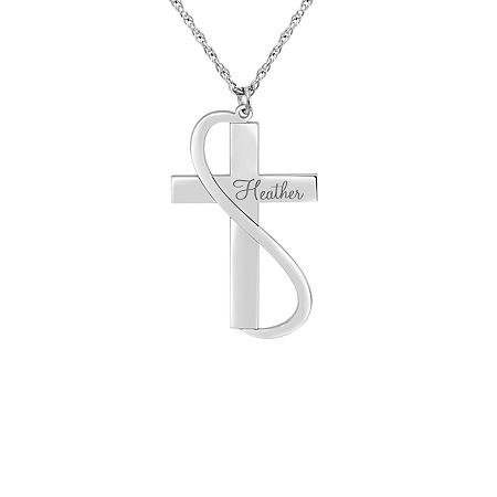 Click here for Personalized Womens Sterling Silver Cross Name Pen... prices
