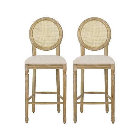 Click here for Epworth 2-pc. Upholstered Bar Stool  One Size  Bei... prices