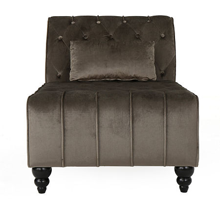 Click here for Rubie Tufted Chaise Lounge  One Size  Gray prices