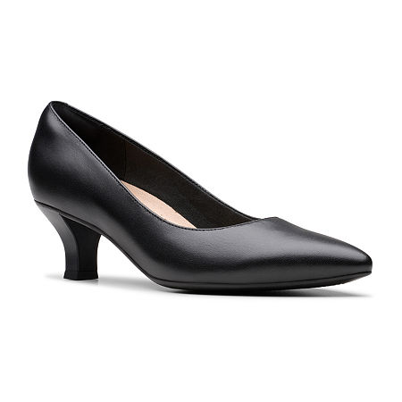 Clarks Womens Collection Kepley Vine Pumps - Black Leather