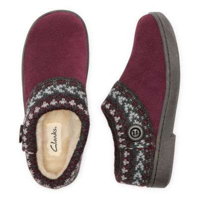 Clarks Suede Woven Womens Clog Slippers - JCPenney