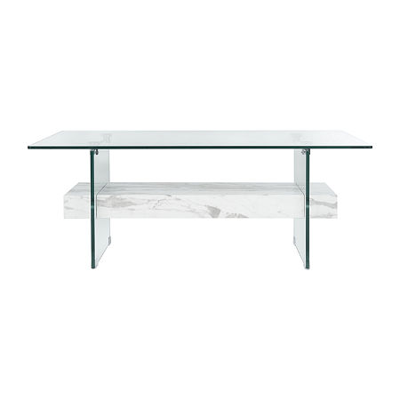 Click here for Kayley Storage Glass Coffee Table  One Size  White prices