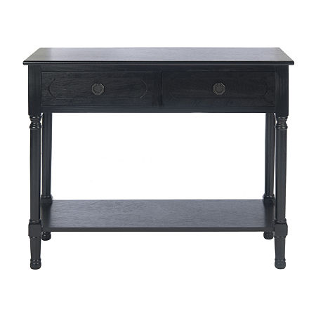 Allura 2 Drawer Console Table - Black