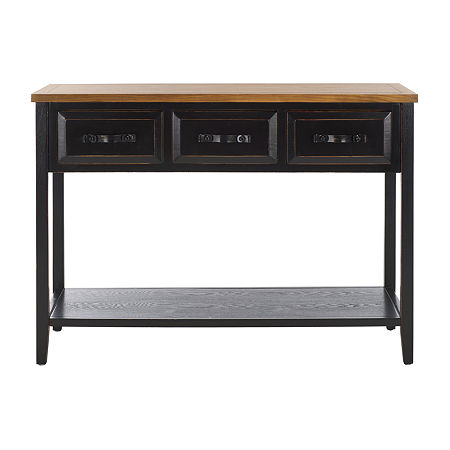 Click here for Aiden Storage 3-Drawer Console Table  One Size  Bl... prices