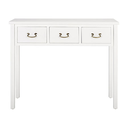 Click here for Cindy Storage 3-Drawer Console Table  One Size  Wh... prices