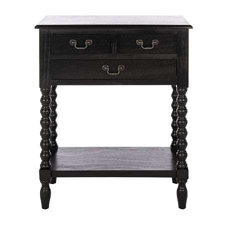 Athena 3 Drawer Console Table - Black