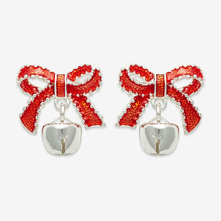Click here for Mixit Silver Tone Bow & Bell 21.6mm Stud Earrings... prices