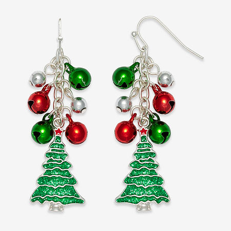 Click here for Mixit Christmas Tree & Bells Womens Drop Earrings... prices