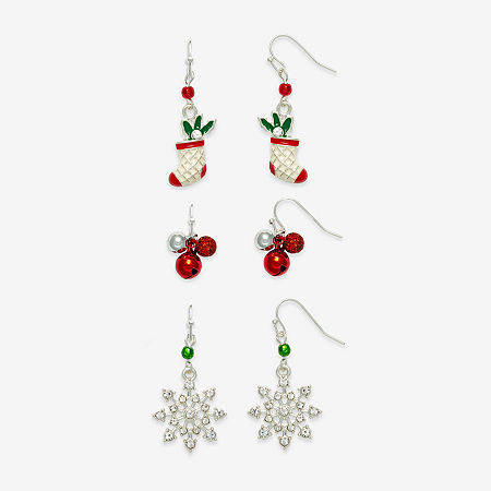 Click here for Mixit Silver Tone Bell; Stocking & Snowflake Women... prices