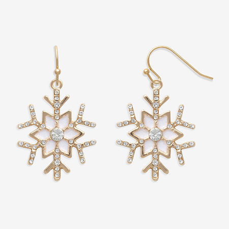 Click here for Mixit Gold Tone Snowflake Womens Multi Color Glass... prices