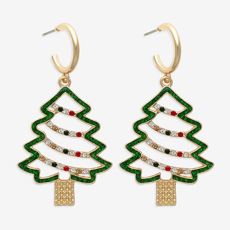Click here for Mixit Gold Tone Christmas Tree Womens Multi Color... prices